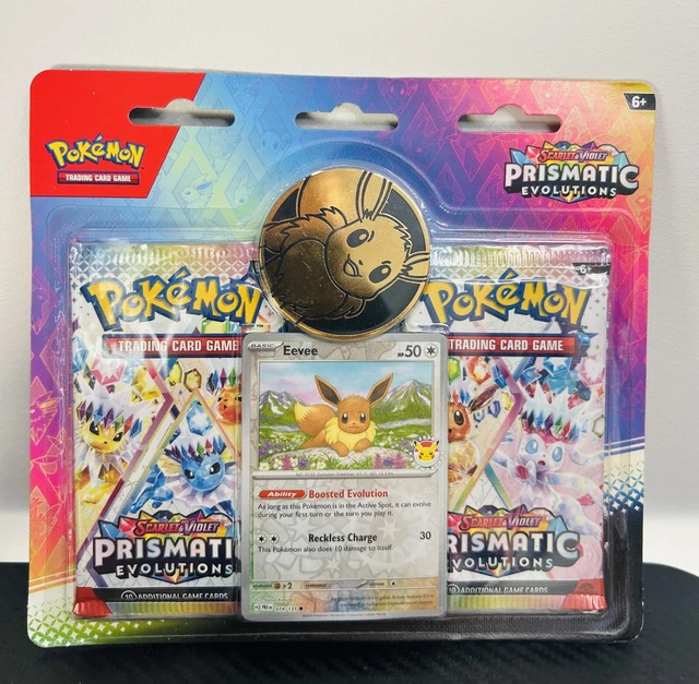 POKÉMON TCG SCARLET & Violet Prismatic Evolutions Blister 2 Pack X 2 -4 Blisters $125.00 ...