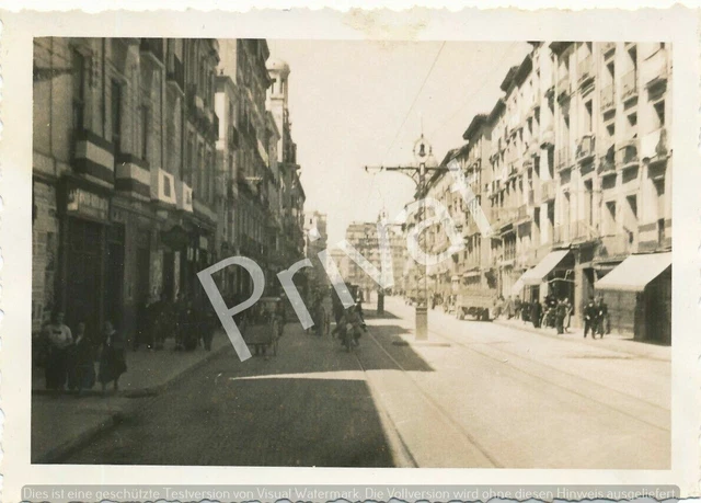 FOTO WK II Legion Condor Stadtansicht Prachtstraße Salamanca (?) Spain ...