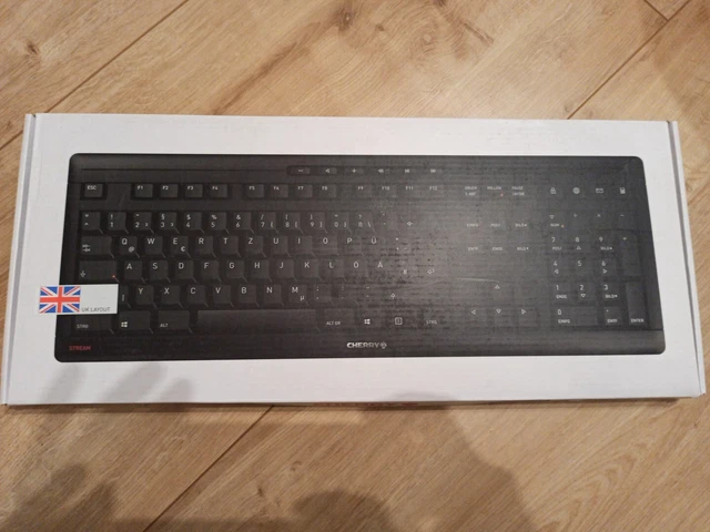 JK-8550GB-2 CHERRY STREAM KEYBOARD WIRELESS Tastatur kabellos UK-Layout ...