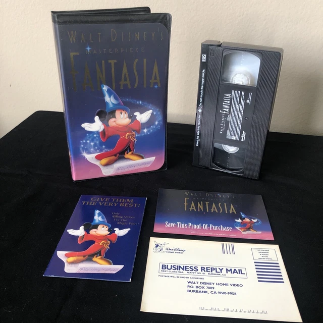 WALT DISNEY'S MASTERPIECE Fantasia (VHS, 1991) Disney Classic Animated ...