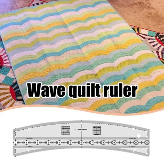 WAVES EDGE RULER Essential Tool for DIY Quilting Create Gorgeous Curves ...