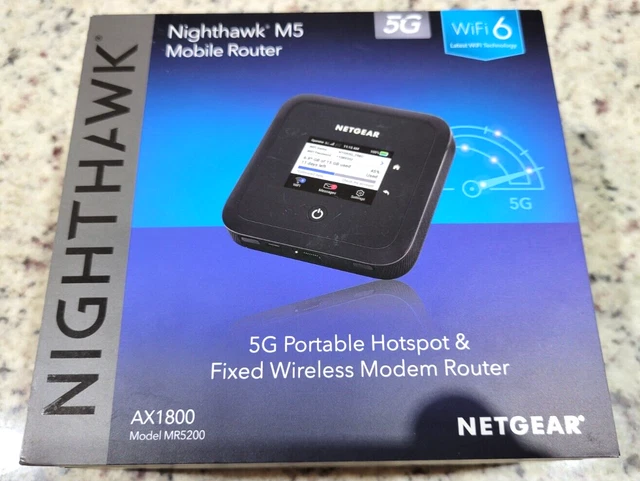 NETGEAR NIGHTHAWK M5 MR5200 -- WiFi 6 Mobile Router / Hotspot -- 5G ...