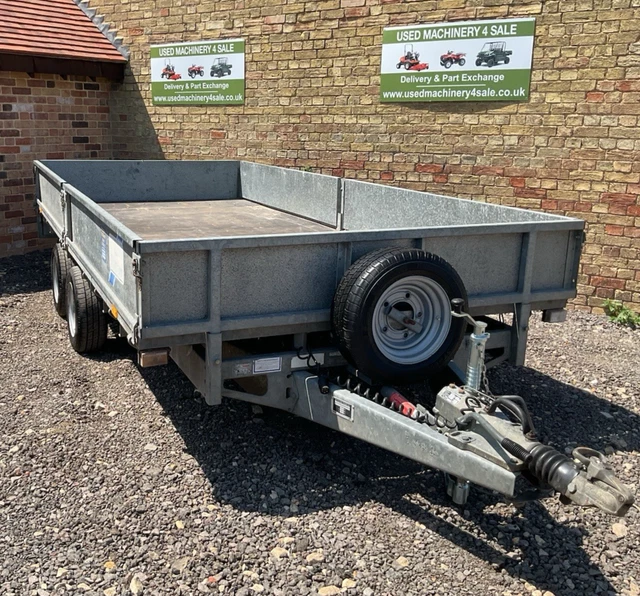 IFOR WILLIAMS LM146 G Twin Axle trailer flat bed dropside beavertail ...