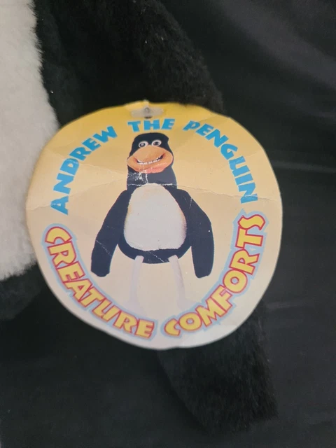 VINTAGE CREATURE COMFORTS Andrew The Penguin Soft Toy Plush Character ...