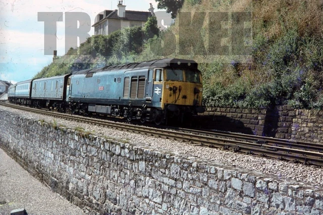 35MM SLIDE BR British Rail Diesel Loco Class 50 50047 Teignmouth 1978 ...