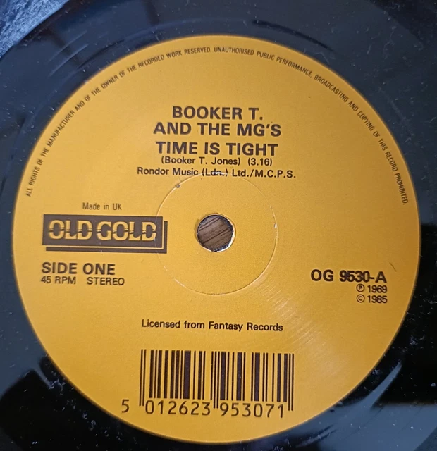 BOOKER T & The Mgs Time Is Tight - Uk Old Gold 7" Vinyl Single EUR 1,75 - PicClick IT