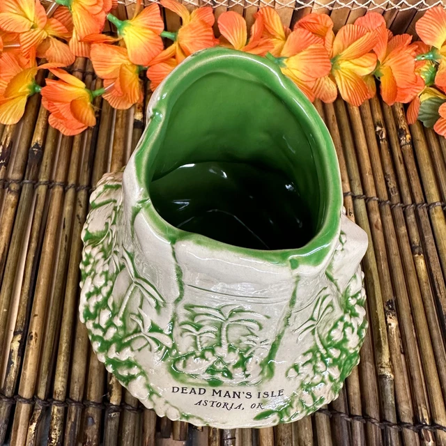 MUNKTIKI DEAD MAN'S Isle Tiki Bar Volcano Island Tiki Mug Green Rob ...