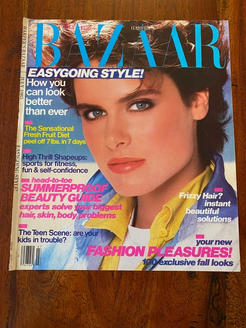 VINTAGE HARPER'S BAZAAR Magazine Kristen Allen July 1985 Cover "Only ...