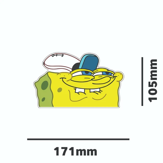 SPONGEBOB PEEKING STICKER window bumper funny car decal jdm 4x4 4wd EUR ...