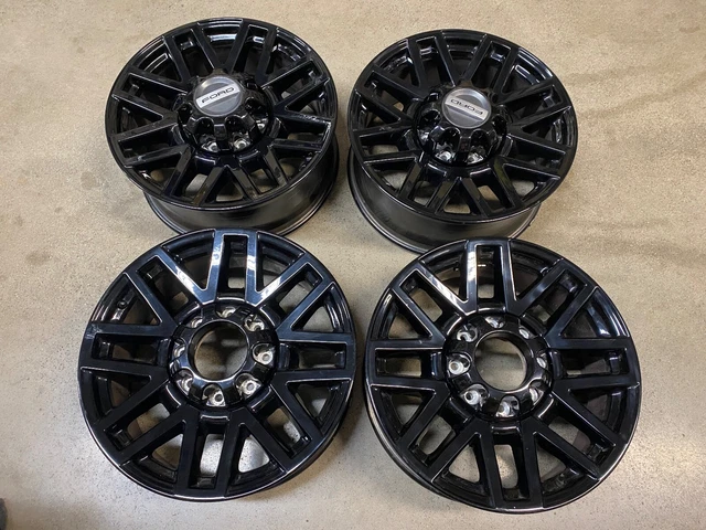 20” OEM FORD F-250 F-350 F250 F350 Lariat Platinum Gloss Black Wheels ...