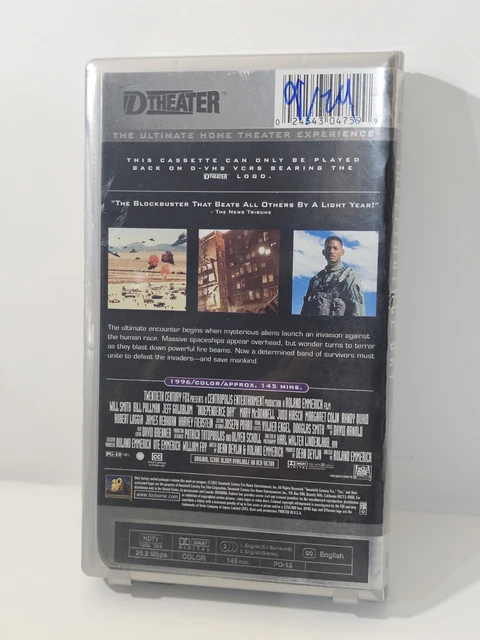 INDEPENDENCE DAY D-VHS High Definition HD Digital D-Theater 2002 20th ...