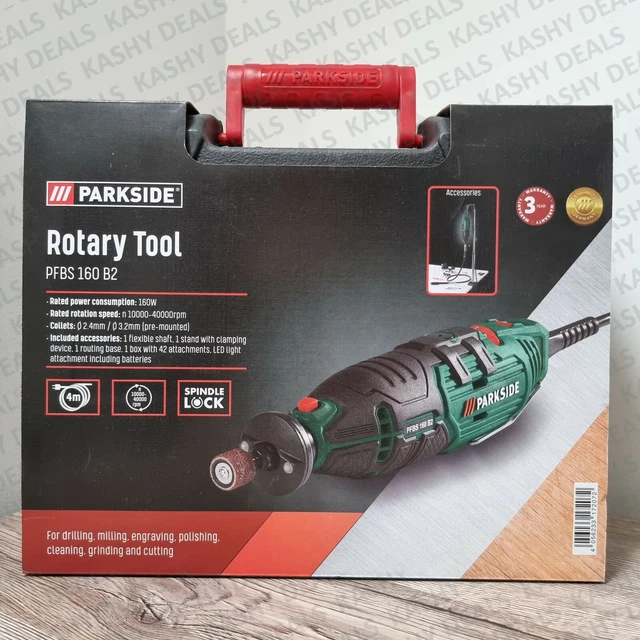 PARKSIDE ROTARY TOOL Set PFBS 160 B2 with Attachments £69.99 - PicClick UK