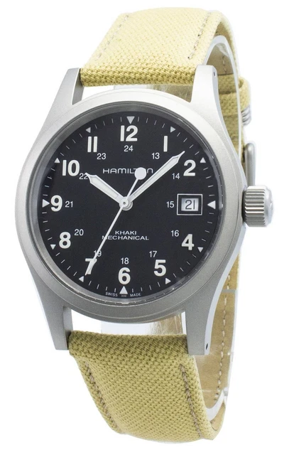 HAMILTON KHAKI FIELD H69439933 Black Dial Mechanical Movement 50M Mens ...