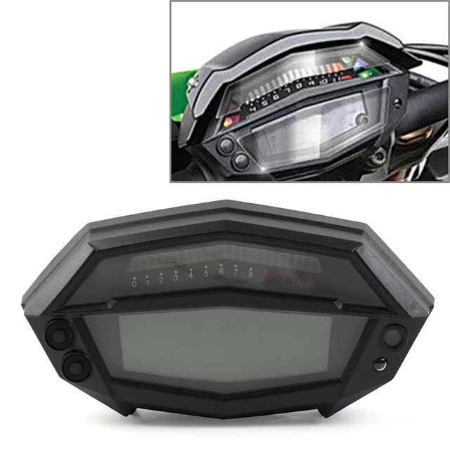 DIGITAL TACHOMETER SPEEDOMETER Gear Indicator Odometer Fit Kawasaki ...