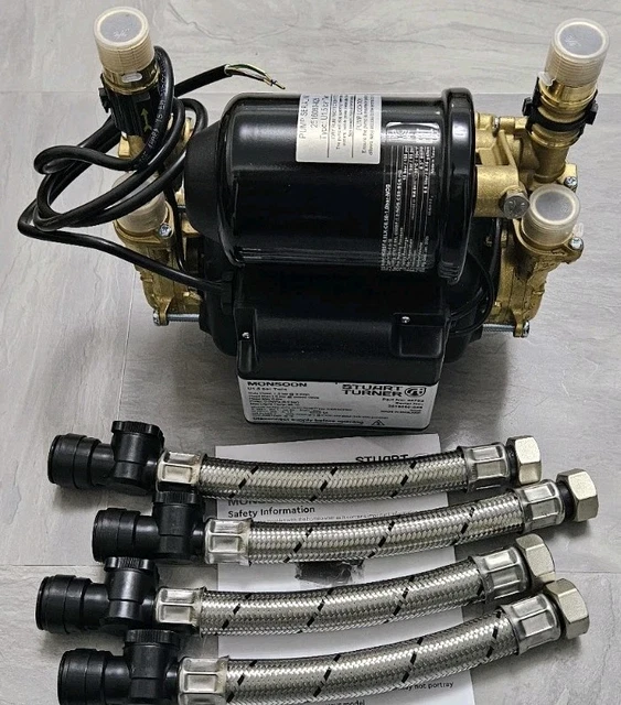 STUART TURNER MONSOON Universal Regenerative Twin Shower Pump 1.5 Bar ...