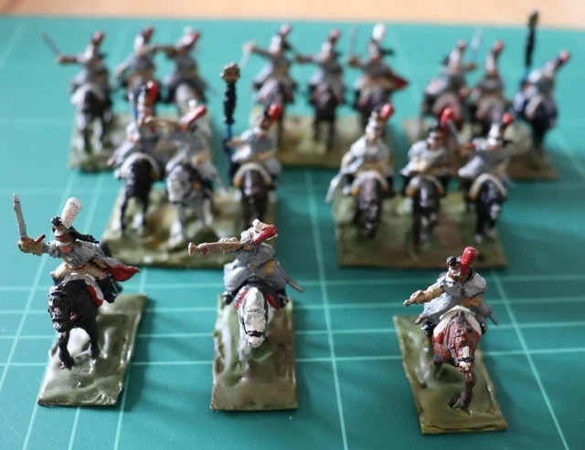 PAINTED 1:72 STRELETS Napoleonic Mounted French Cuirassiers in Winter ...