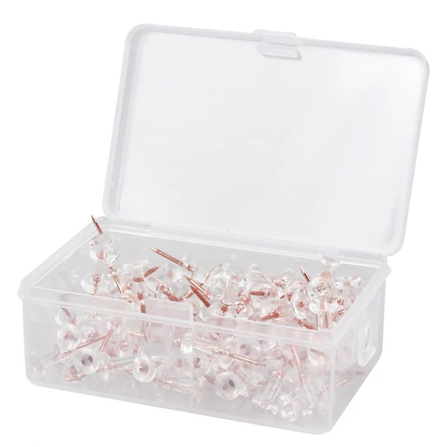 2 BOXES/200PCS PUSH Pin Set Pins for Wall Decorative Pushpins Bulletin ...