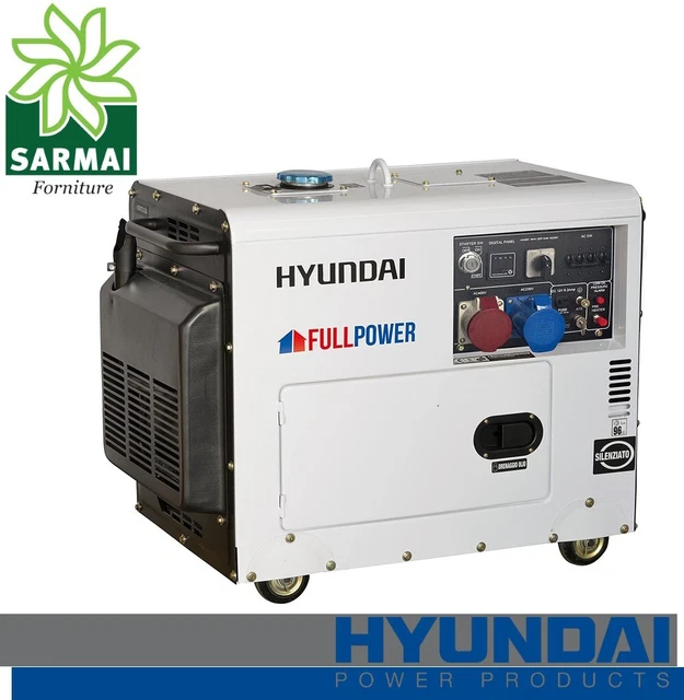 GENERATORE DI CORRENTE Monofase e Trifase Full Power Hyundai DHY8500SE ...
