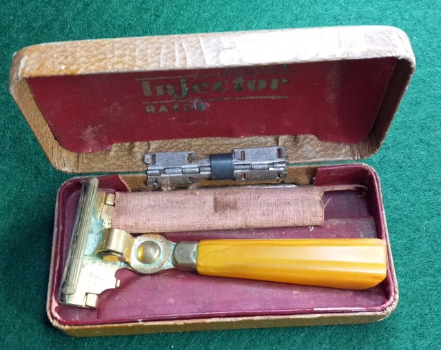 VINTAGE SCHICK INJECTOR Single Edge Safety Razor w/Hardcase 1942 $4.95 ...