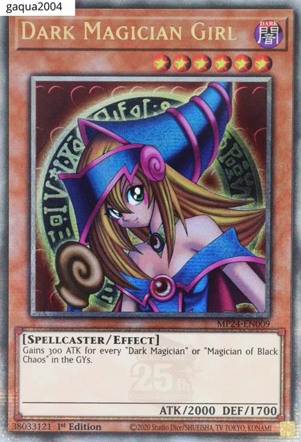 YUGIOH DARK MAGICIAN Girl Quarter Century Secret Rare Near Mint Mp24-En009 EUR 26,01 - PicClick IT