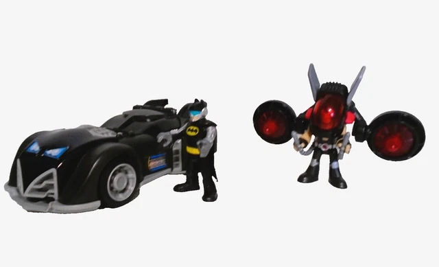 FISHER-PRICE IMAGINEXT DC Super Friends Batmobile/Batman Figure + Bane ...