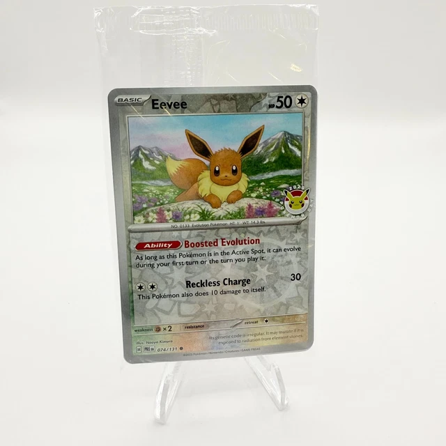 EEVEE 074/131 POKEMON Day 2025 Stamped Promo Card Prismatic Evolutions ...
