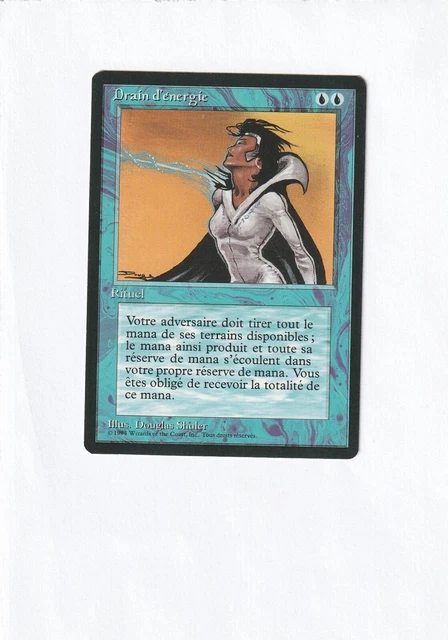 DRAIN D'ÉNERGIE-DRAIN POWER MTG édition france black border 1994 EUR 8 ...