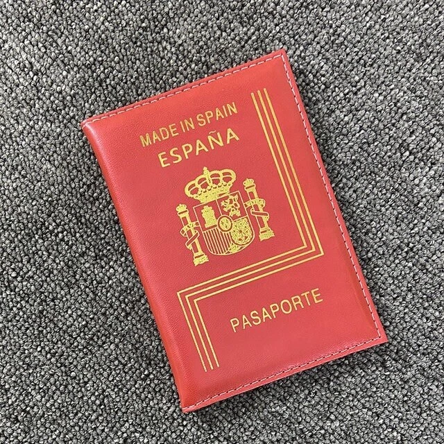 NEW SPAIN ESPANA Spanish Passport Cover Travel Passport Holder Cover ID ...