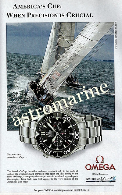 OMEGA SEAMASTER AMERICAS CUP WATCH ADVERT 2002 Advertisement £9.99 ...