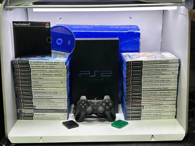 PLAYSTATION 2 CONSOLE & Box - PS2 Console Bundle With 32 Games, x2 ...