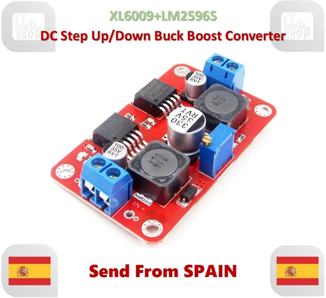 XL6009 LM2596S AUTO DC-DC Step Up Down Boost Buck Voltage Power ...