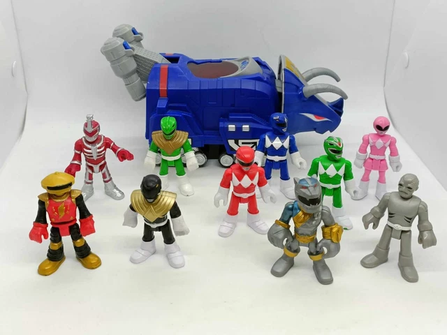 FISHER PRICE IMAGINEXT Power Rangers Figures Bundle X10 With Vehicle £ ...