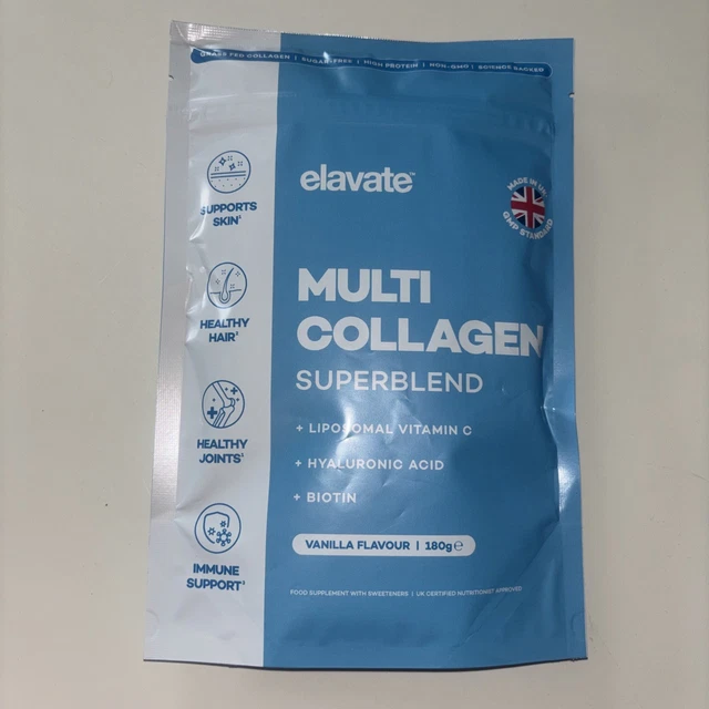 ELAVATE MULTI COLLAGEN Superblend 180g vanilla Flavour £27.00 - PicClick UK