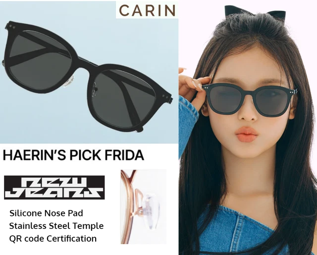 NEWJEANS HAERIN X CARIN Sunglasses BLACK FRIDA C1 Silicone Nosepad + EMS Express £227.35 ...