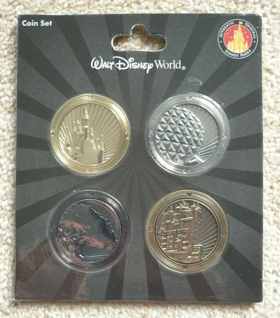 WALT DISNEY WORLD exclusive Theme Park Icons 4 Coin Set £14.00 ...