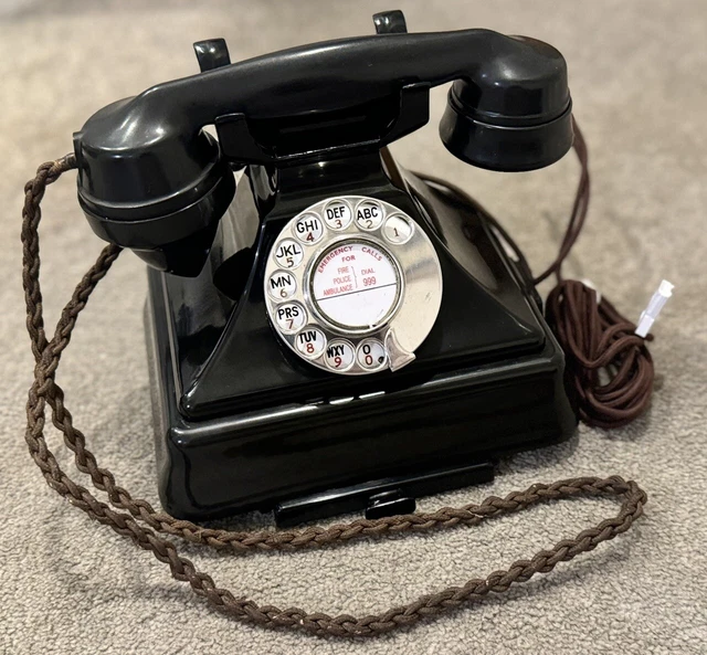 GPO 232 Bakelite Rotary Dial Telephone ‘Combined Set’ mounted on ...