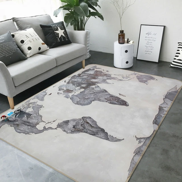3D BLACK AND White Map NAO10847 Game Rug Mat Elegant Photo Carpet Mat ...