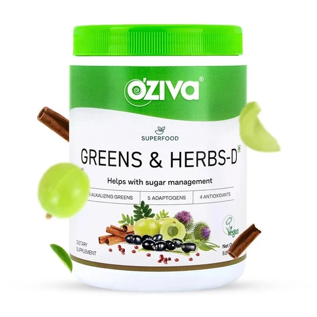 OZIVA SUPERFOOD GREENS & Herbs for Sugar Control 250 gm £34.93 ...