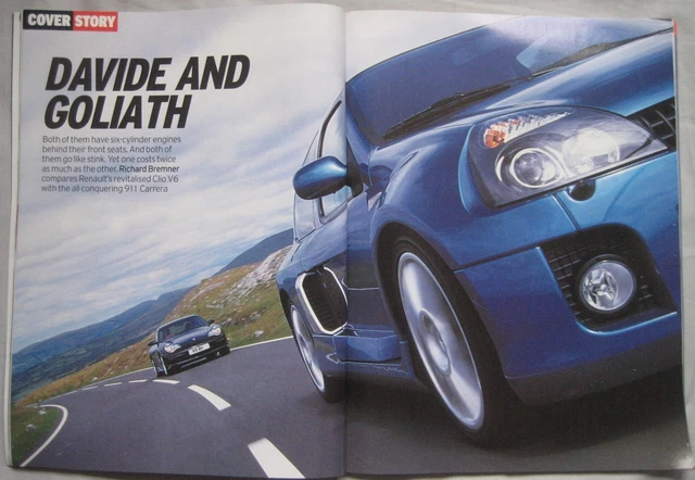 AUTOCAR 16 JULY 2003 featuring Renault Clio V6, Porsche, BMW Z4 ...