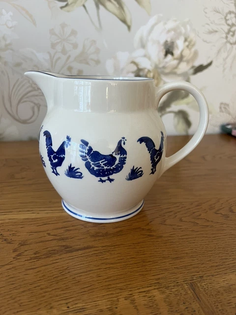 EMMA BRIDGEWATER BLUE Hen 1.5 Pint Jug Rare Collectors discontinued EUR ...