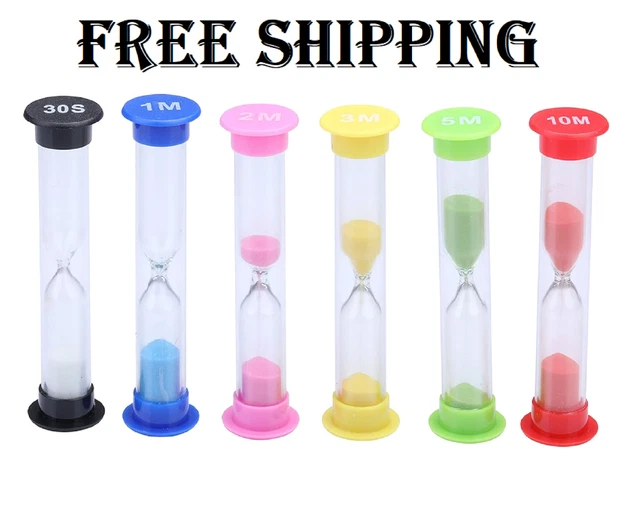 PLASTIC SAND TIMER Sandglass Hourglass Sand Clock Timer 30 Sec, 1 Min ...