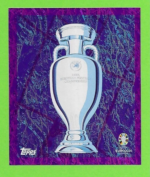 TOPPS EURO 2024 - Euro 1 Pokal - LILA / Purple Parallel Rare Sticker $4 ...