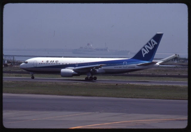 35 MM AIRCRAFT SLIDE JA8480 Boeing 767 All Nippon Airways - ANA DATED ...
