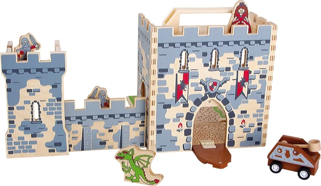 COMPACT PORTABLE Wooden Knights Medieval Castle £20.00 - PicClick UK