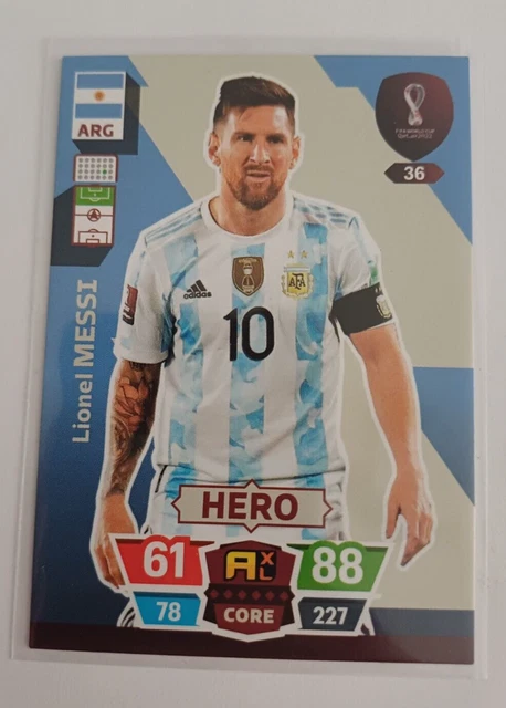LIONEL MESSI ARGENTINA PANINI Adrenalyn WC QATAR 2022 Card Card No. 36 ...
