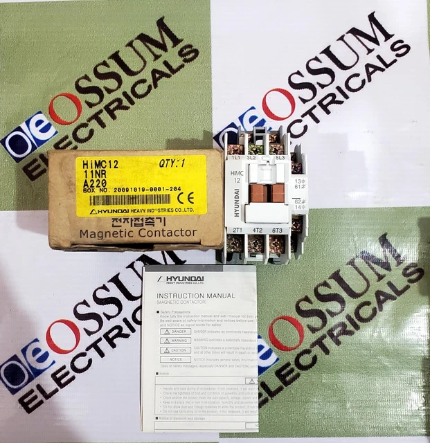 HYUNDAI HIMC12 MAGNETIC Contactor 12A Voltage 220Vac Free Fast Shipping ...