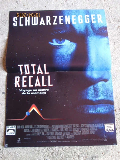 TOTAL RECALL SCHWARZENEGGER Affiche cinéma originale f:40/60 pliée année 1990 EUR 13,45 ...