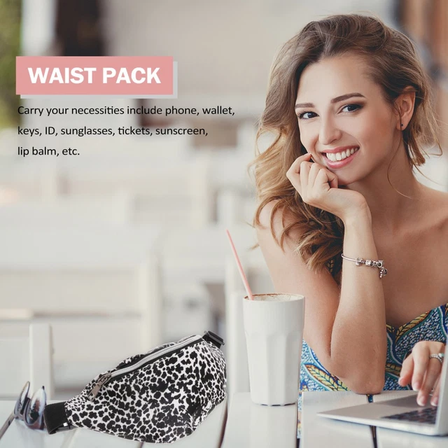 LEOPARD PATTERN FANNY Pack Dual Zipper Bag Waist Bag Bum Bag Should Bag ...