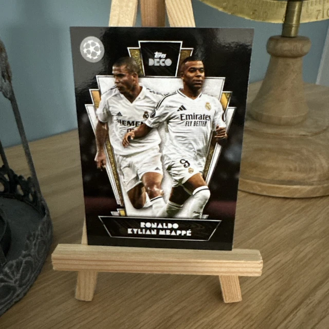 TOPPS DECO 24/25 then & now ronaldo Nazario R9 & mbappe Real Madrid ...