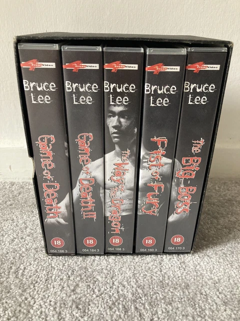 BRUCE LEE VHS Box Set PolyGram 1997 Big Boss Game of Death Fist of Fury ...